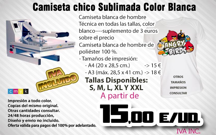 Camiseta sublimada para chico | Imprenta TMM